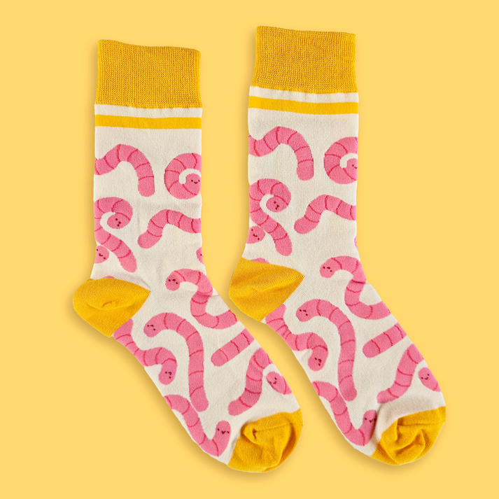 Wiggle Worm Crew Socks – Sugar Lich